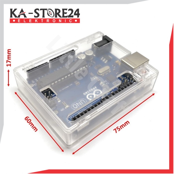 Jual Casing Bening Plastic Arduino Uno R3 Clear V3 Box Kotak Case