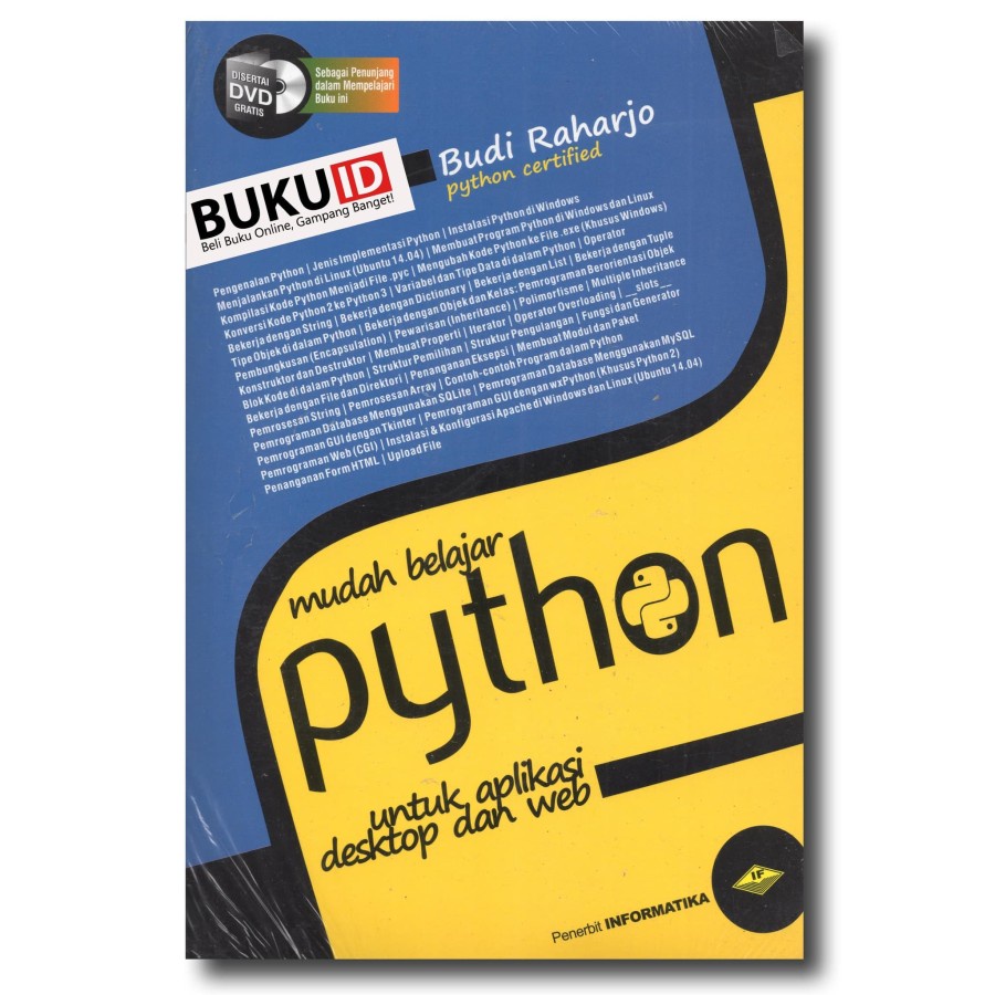 Jual Buku Mudah Belajar Python Untuk Aplikasi Desktop Dan Web | Shopee ...