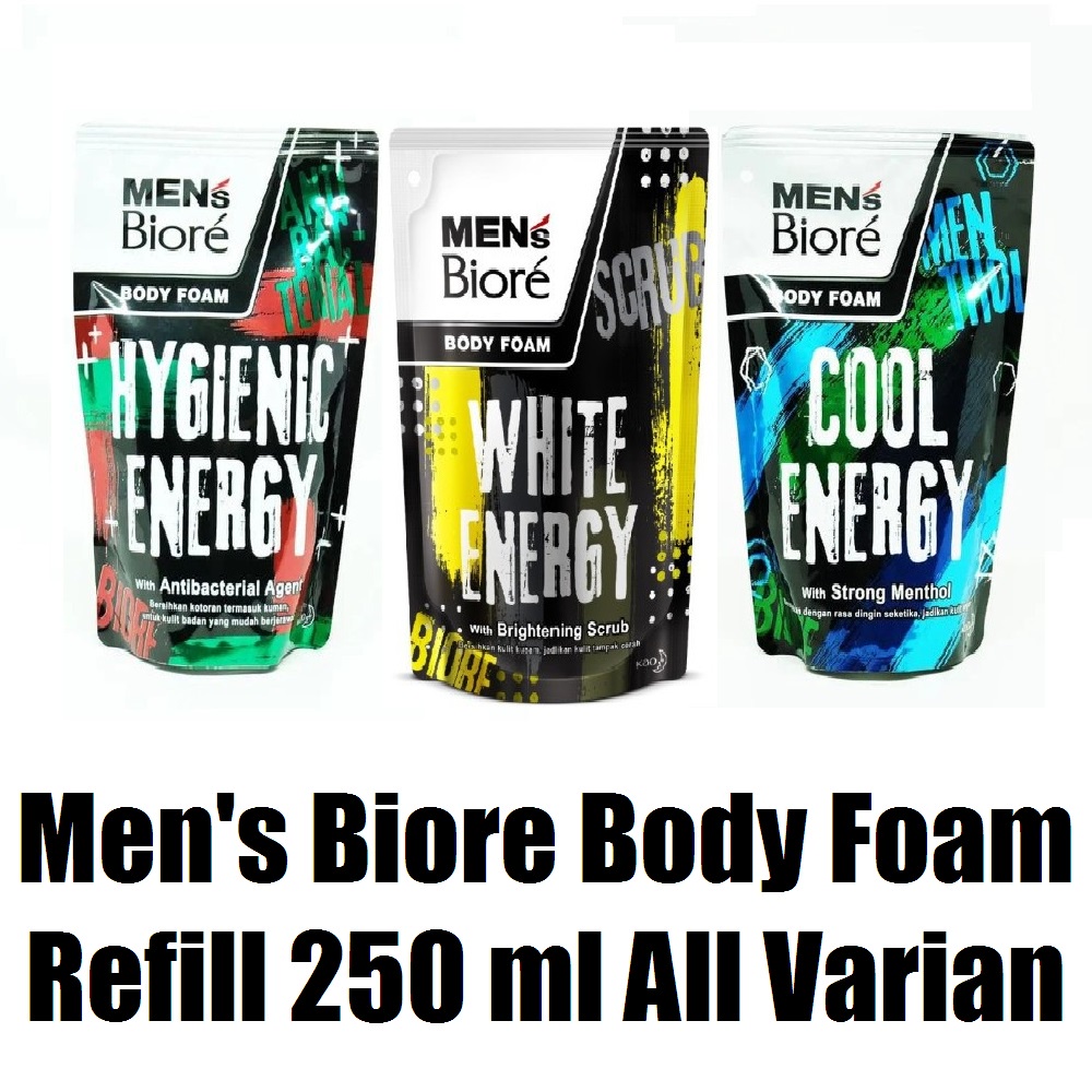 Jual Men's Biore Body Foam Refill 250 ml All Varian - Sabun Cair Biore ...