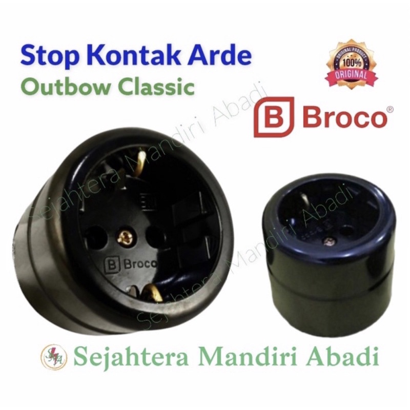 Jual Stop Kontak Arde Broco Hitam Outbow Classic Bulat 6130 | Shopee ...