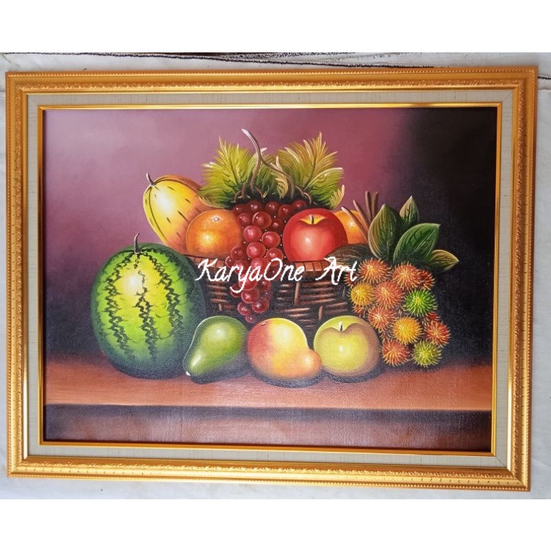 Jual Lukisan Buah Buahan + Bingkai Pigura Frame | Shopee Indonesia