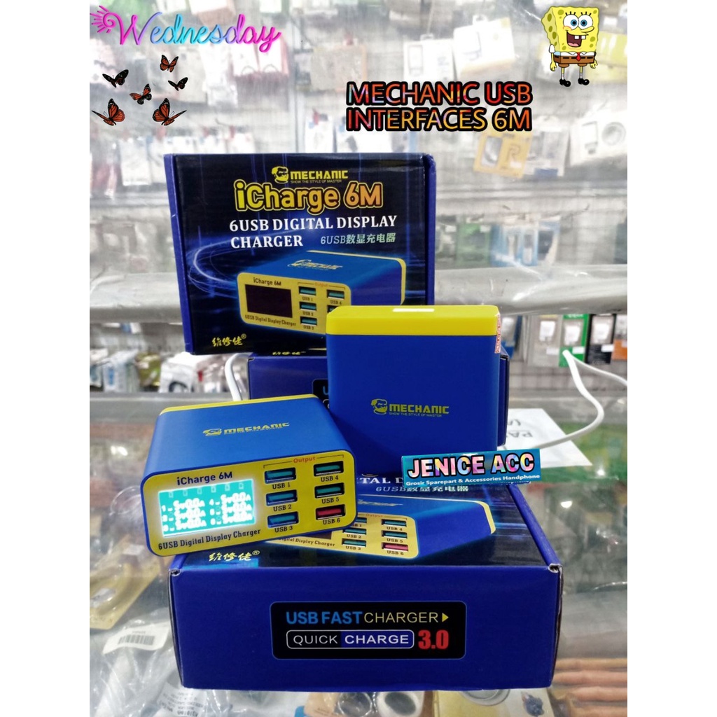 Jual ADAPTOR CHARGER 6 PORT USB SS-304D SUNSHINE DETEKTOR USB 6 PORT ...