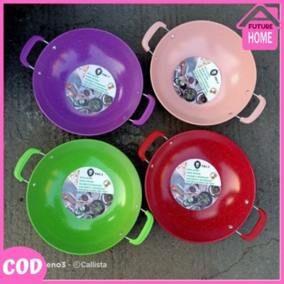Jual Wajan Enamel Kuping Marble Anti Lengket Warna 32 Cm serbaguna ...