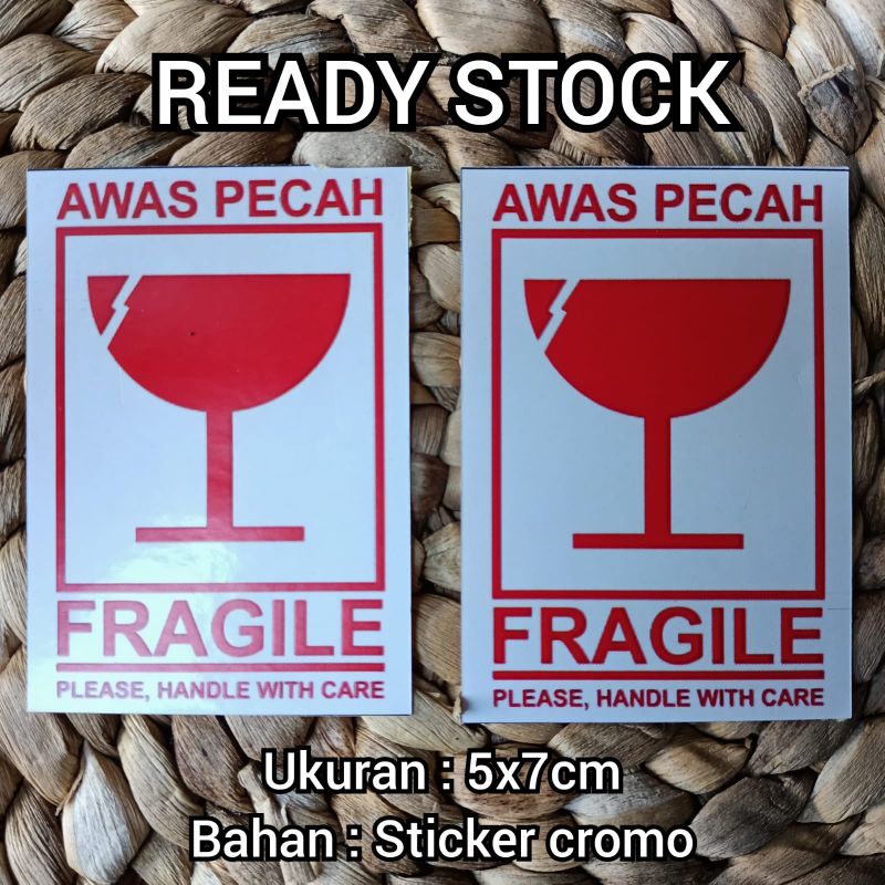 Jual STICKER FRAGILE, STICKER LABEL, STICKER FRAGILE UNTUK PENGIRIMAN ...