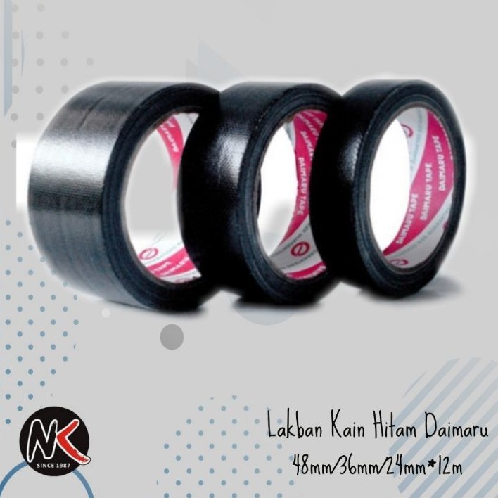 Jual Lakban Kain Hitam Daimaru 48/36/24mm*12m | Shopee Indonesia