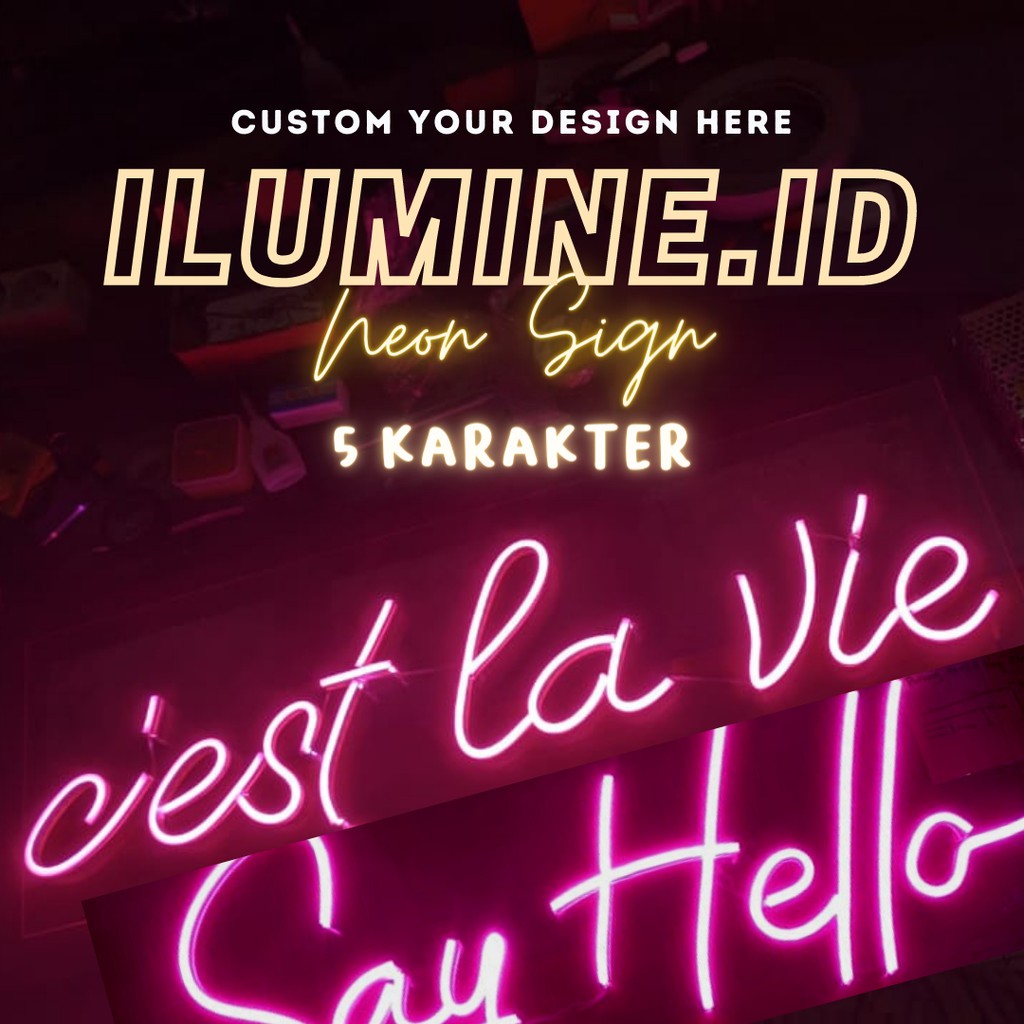 Jual Neon Sign Custom 5 Karakter | Shopee Indonesia