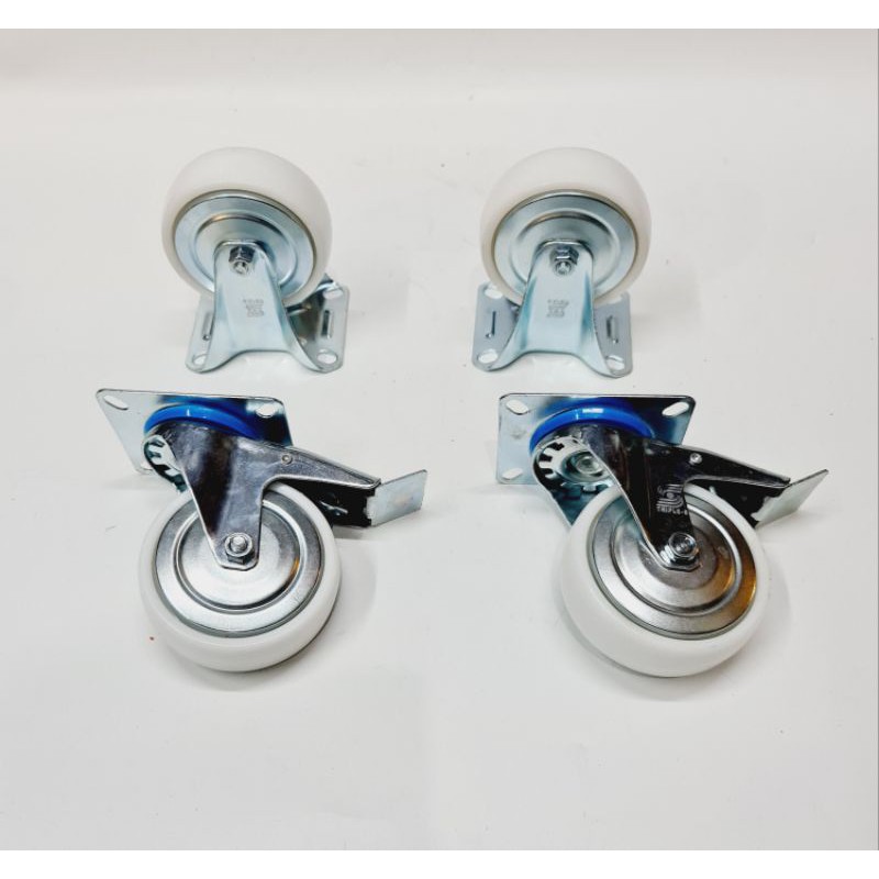 Jual Roda Troley Nilon 4 inch rem/mati | Shopee Indonesia