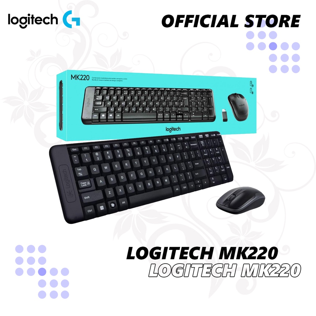 Jual KEYBOARD LOGITECH WIRELESS MK-220 ORIGINAL - GARANSI | Shopee ...