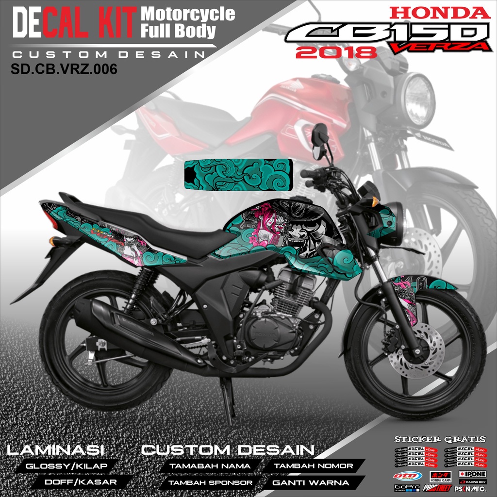Jual Decal CB VERZA 150 2018- Dekal Stiker Striping Fullbody Fullblok ...