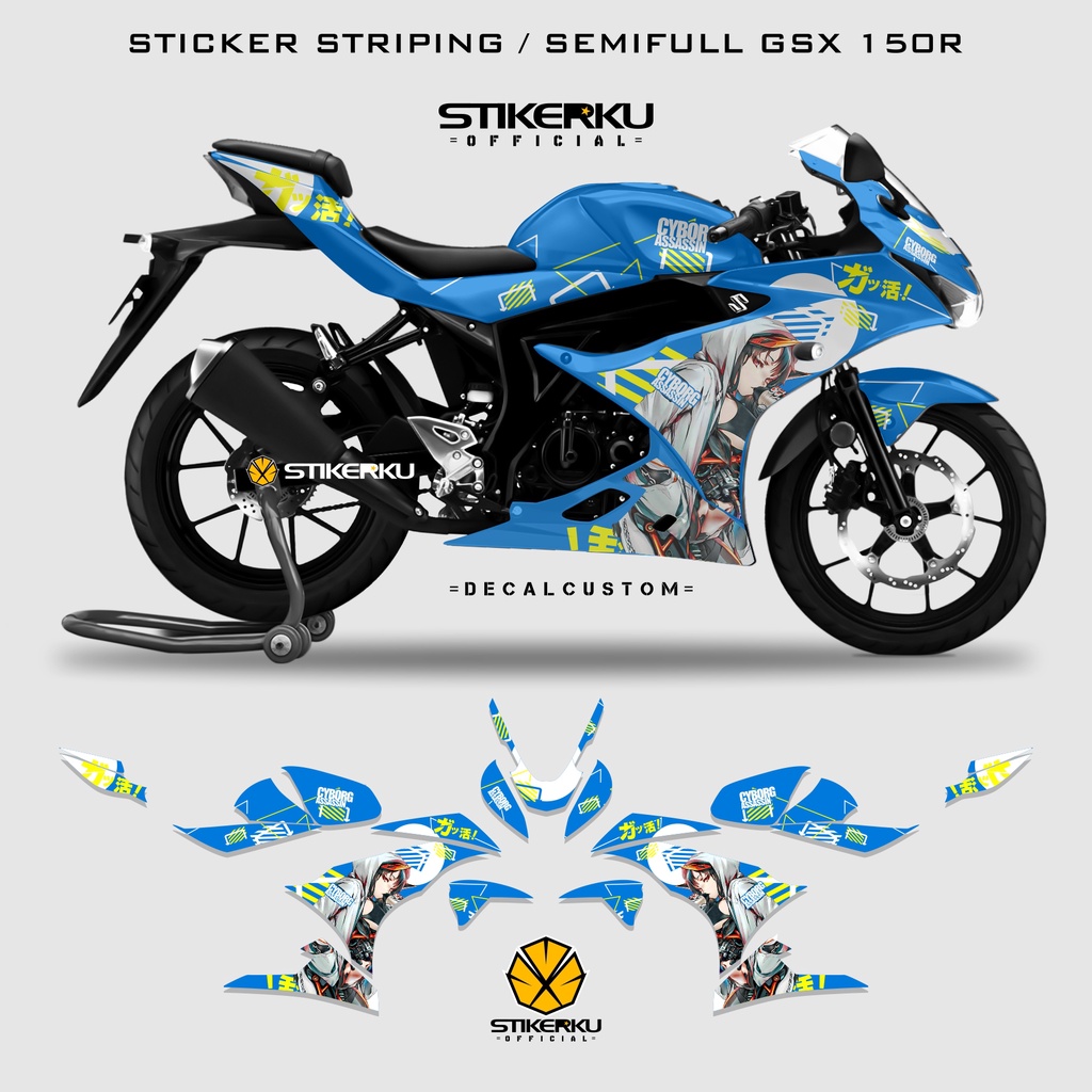 Jual STRIPING SUZUKI GSX R150 / EDISI CYBOR / ANIME / STICKER / STOCK ...