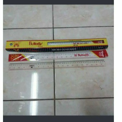 Jual Penggaris Plastik 50 Cm Butterfly / Penggaris 50 cm Butterfly ...