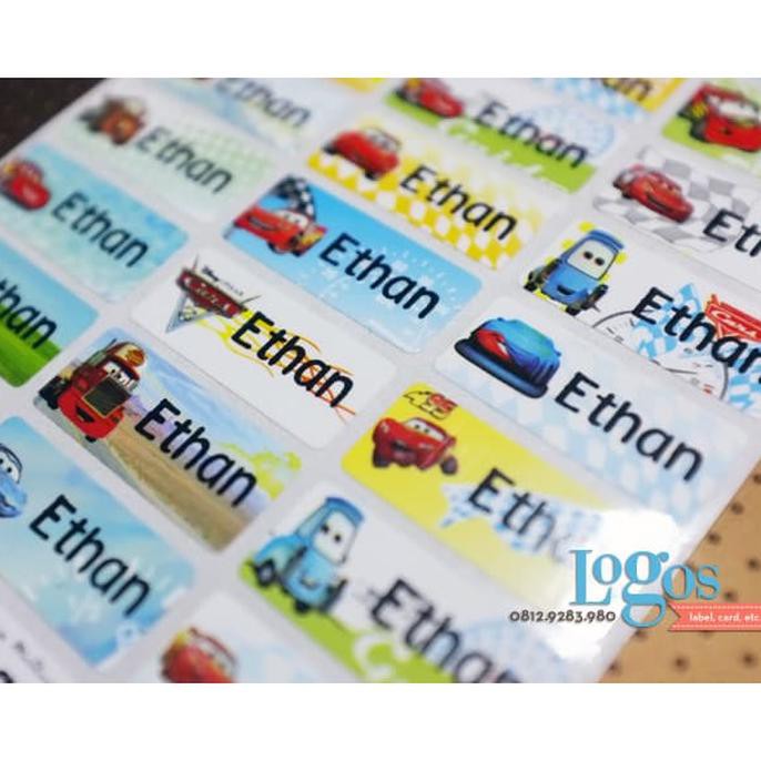 Jual Ini Cars Sticker Medium Name Label. Stiker Karakter Lightning ...