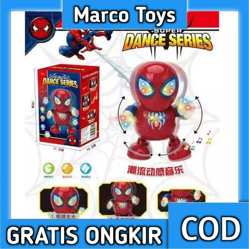 Jual Mainan robot joget super dance series spiderman - dance hero musik ...