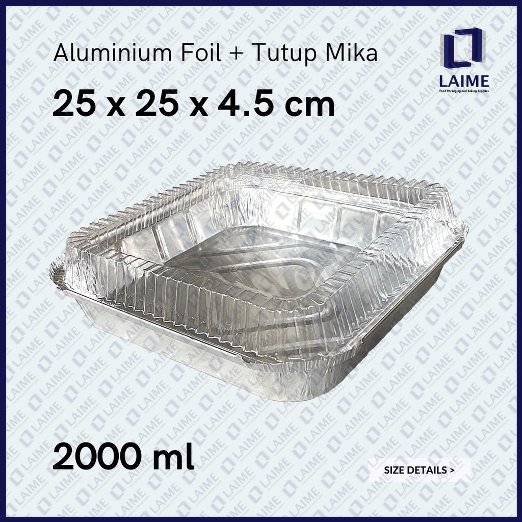 Jual BX11380 BX 11380 + Tutup Mika - Alumunium Aluminium Foil Tray Cup | Shopee Indonesia