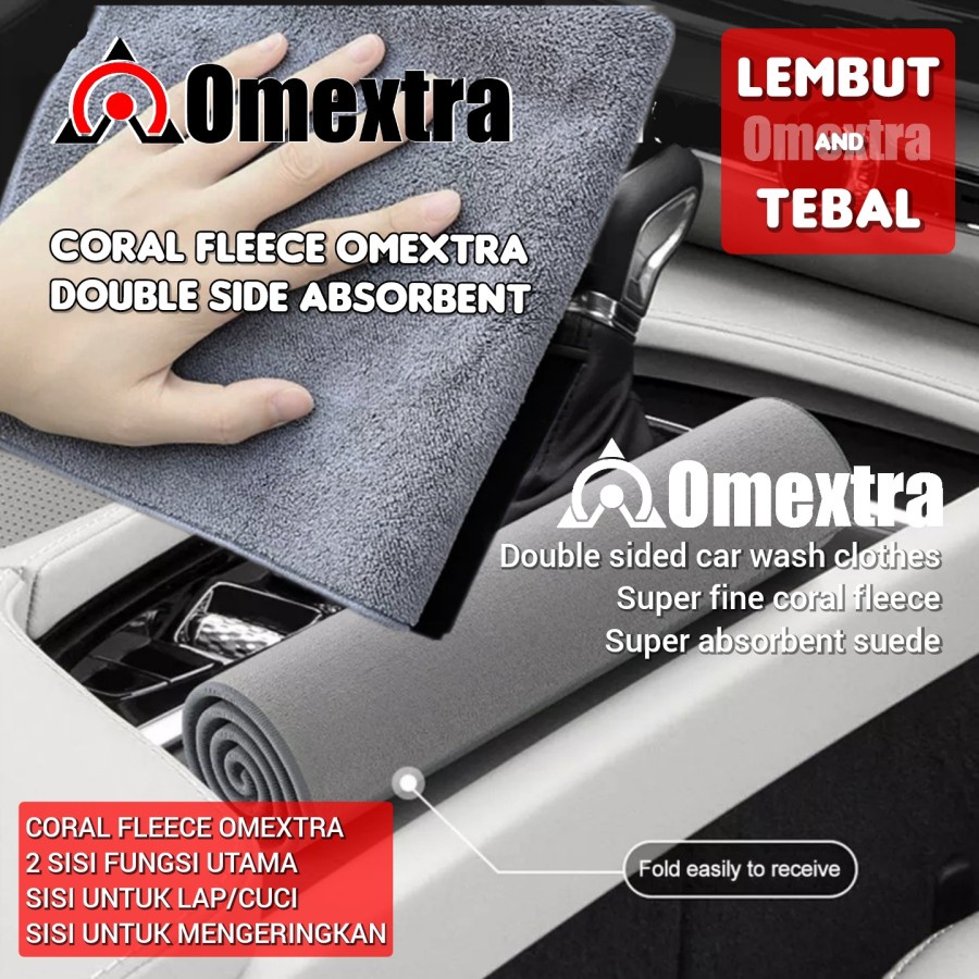 Jual Coral Fleece Double Side Absorbent Omextra Kain Lap Mobil Basah ...