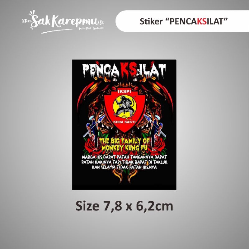 Jual STIKER pencaKSilat IKS PI / VYNIL LAMINASI GLOSY // minimal pembelian 10rb | Shopee Indonesia