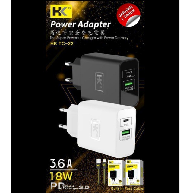 Jual CES HP/CHARGER HP TYPE C/CHARGER HK TC-22 1USB TYPE C QUICK ...