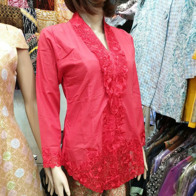 Jual kebaya encim merah kemerdekaan | Shopee Indonesia