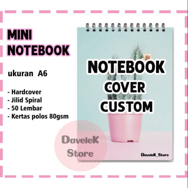Jual Mini Notebook Cover Custom | Shopee Indonesia