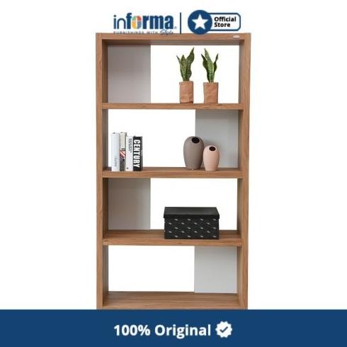 Jual INFORMA - RAK BUKU - LADO RAK BUKU - COKELAT/PUTIH TERHEMAT1111 ...