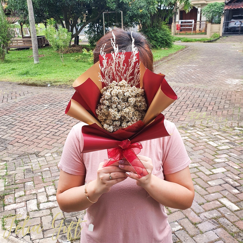 Jual Buket Bunga Edelweiss Besar 30cm Hampers Edelweiss Bouquet Big ...