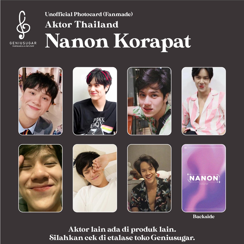 Jual [AKTOR THAILAND] PHOTOCARD NANON KORAPAT FANMADE | Shopee Indonesia