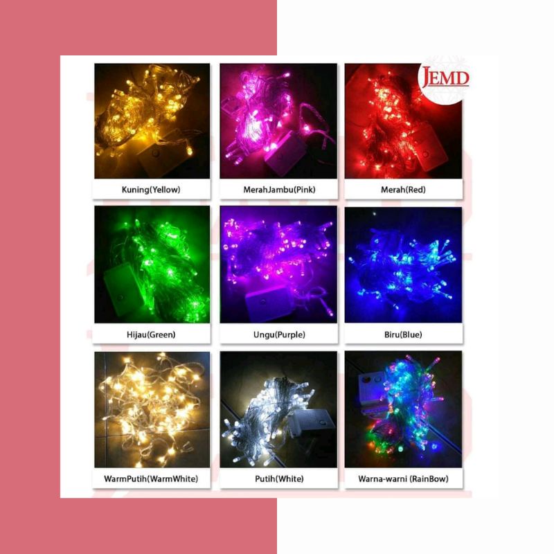 Jual TUMBLR LAMP / LAMPU HIAS NATAL / 50 LED / TUMBLR LAMP 10 METER ...