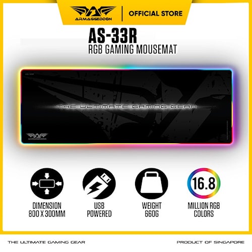 Jual MousePad Gaming Armaggeddon Asault AS33 RGB Mousematt | Shopee Indonesia