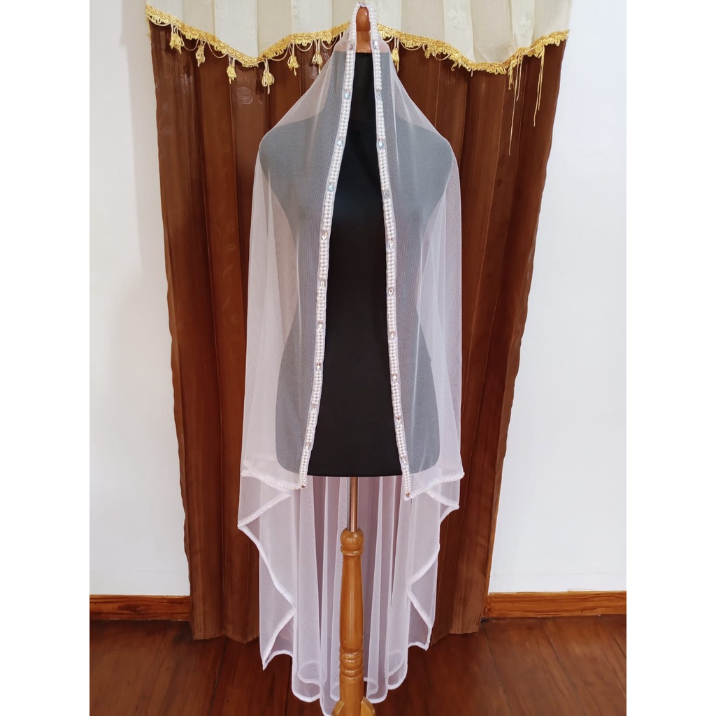 Jual slayer veile pengantin NEW hijab pengantin kerudung pengantin ...