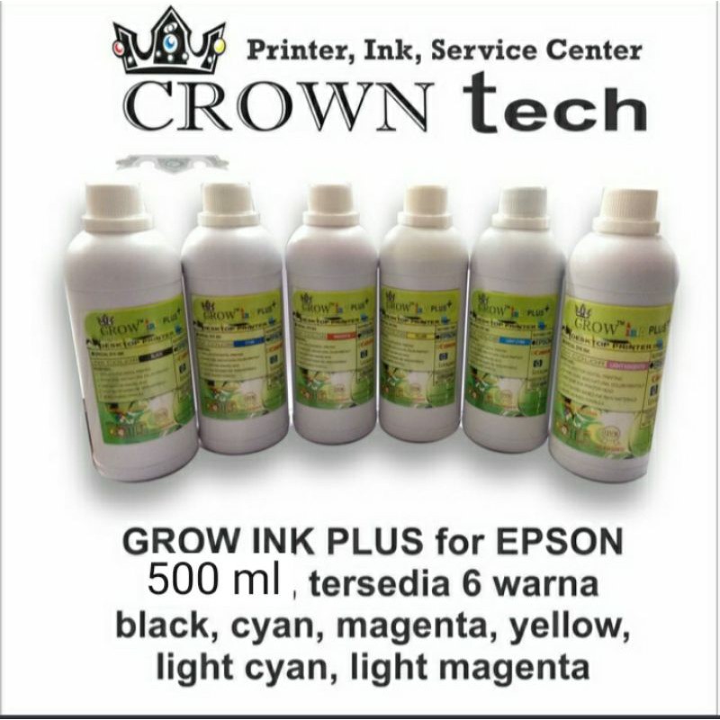 Jual TINTA GROW INK PLUS EPSON 500ml cocok untuk Printer EPSON inkjet ...