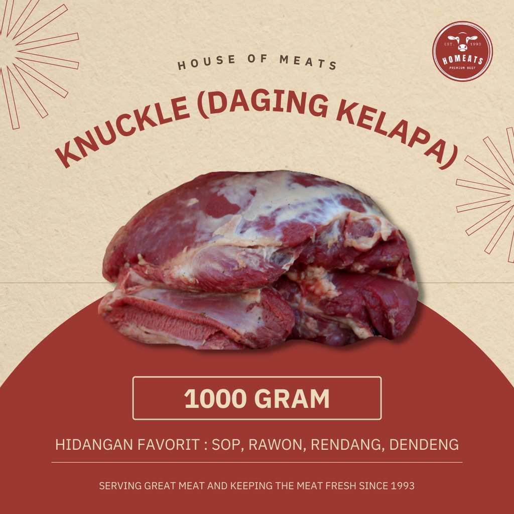 Jual Daging Sapi Segar Kelapa Knuckle 1000 Gram | Shopee Indonesia