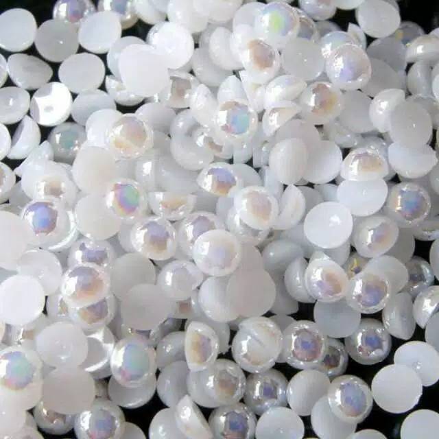 Jual HALF PEARL PUTIH AB KILAP / MUTIARA BELAH | Shopee Indonesia