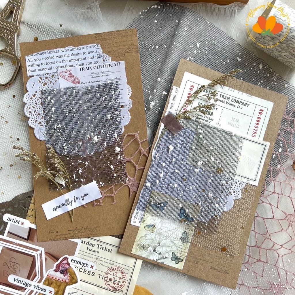 Jual Bloomingyourdays Fabric Dekorasi Scrapbooking Journal Tile Pack ...