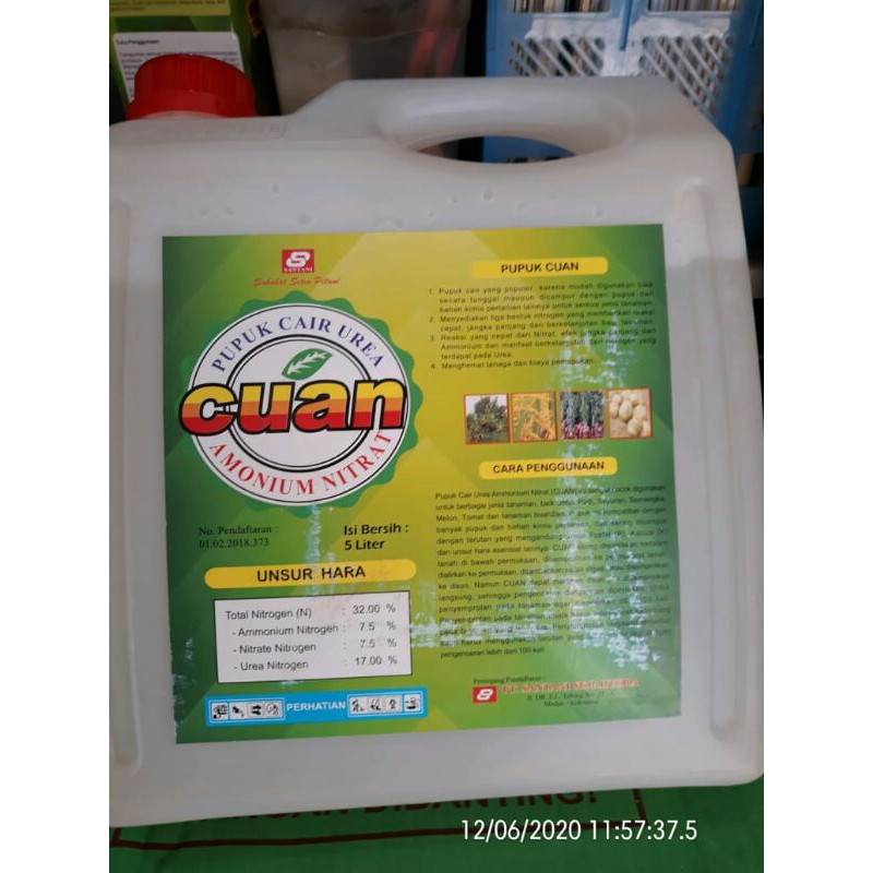 Jual pupuk urea cair cuan amonium nitrat 5 liter | Shopee Indonesia