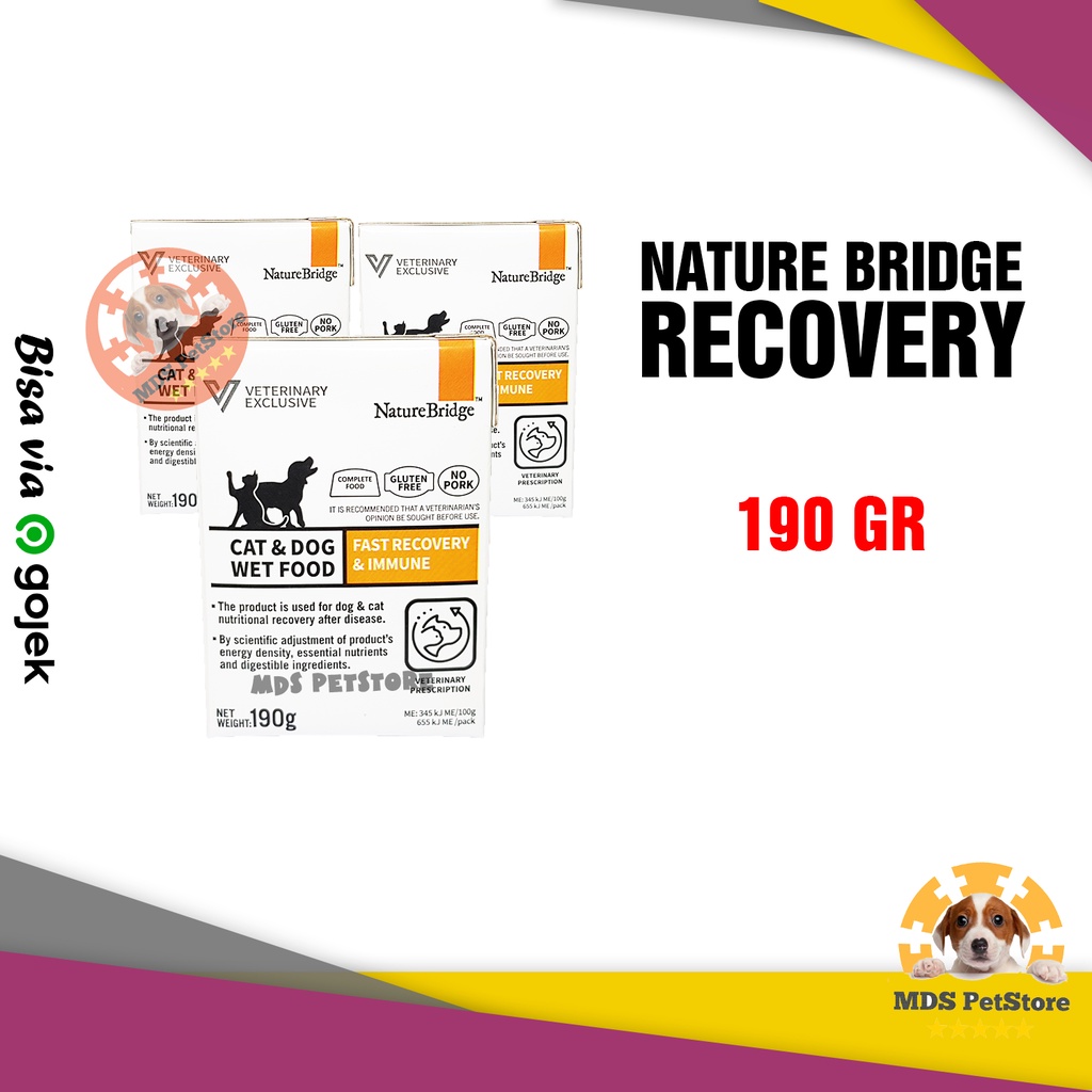 Jual Nature Bridge Fast Recovery and Immune 190 Gr | a/d cat dog 190gr ...