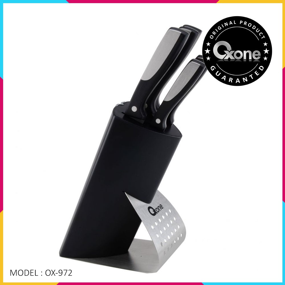 Jual Pisau Oxone OX-972 Pisau Dapur Oxone - Knife Block Set [ORIGINAL] | Shopee Indonesia