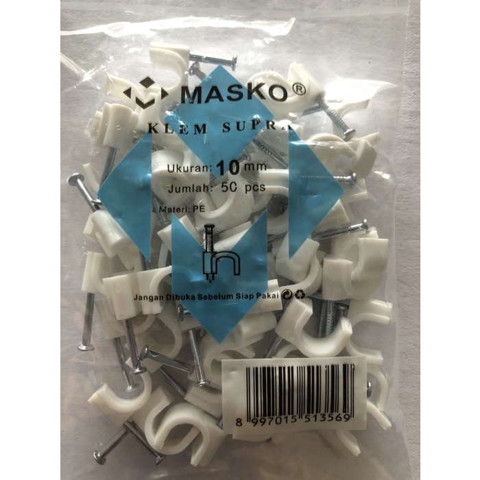 Jual Klem Kabel 10mm Cable Clip 10 Mm Asli Beton | Shopee Indonesia