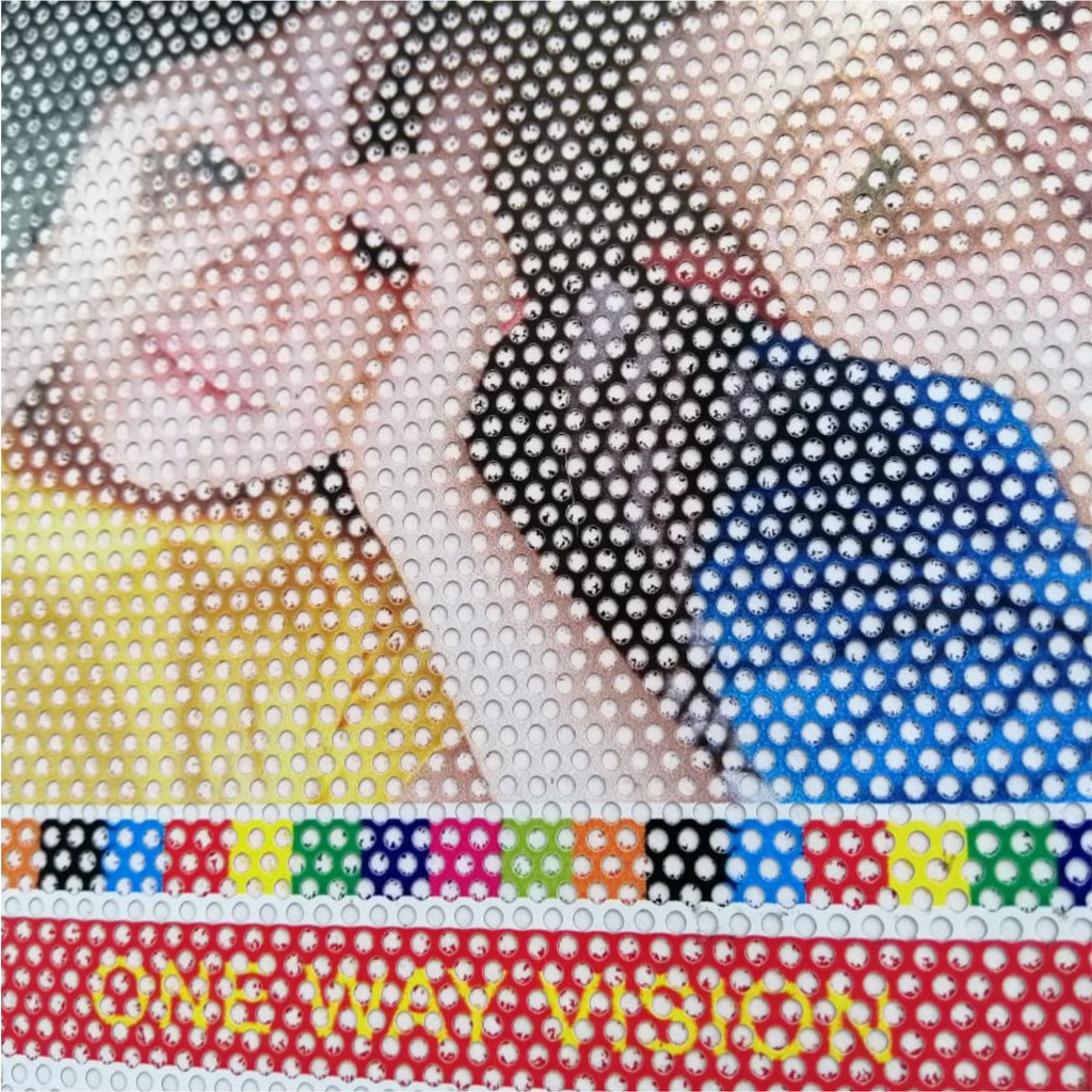 Jual stiker one way vision cprinting custom gambar logo kantor | Shopee ...