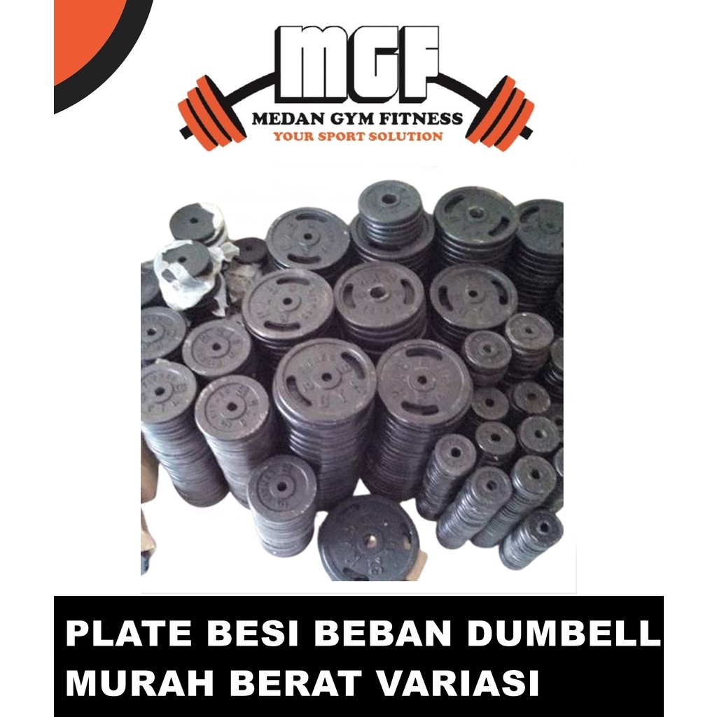Jual ALAT FITNESS PLATE BESI BEBAN DUMBELL MURAH BERAT VARIASI | Shopee ...