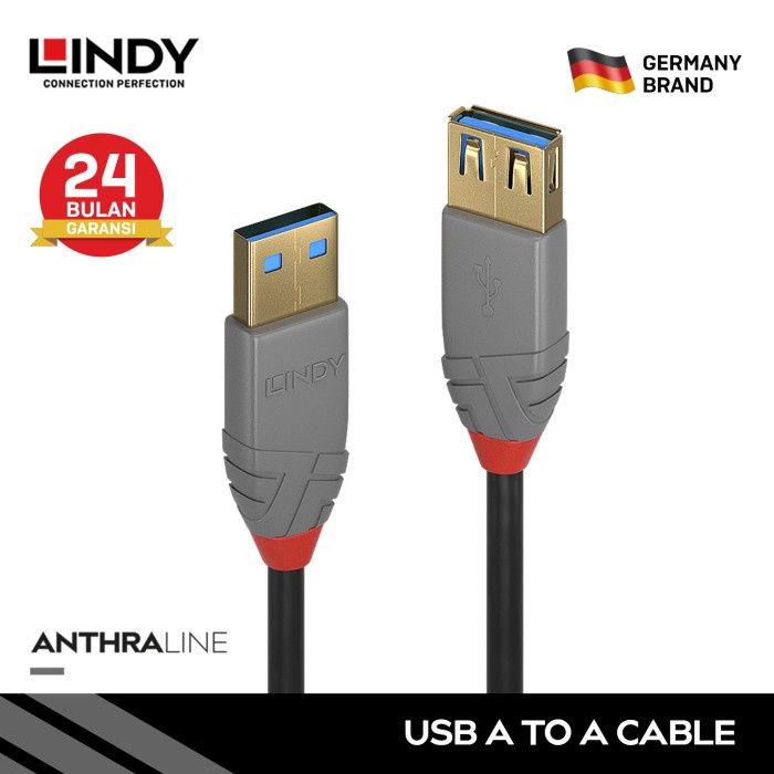 Jual LINDY Kabel Extension USB 3.2 Gen 1 2M Male to Female OTG Cable ...