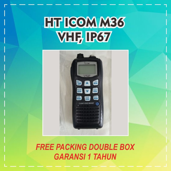 Jual HT Icom M36 M 36 M-36 Marine VHF Single band IP67 IP 67 Original Garansi 1 Tahun Servis ...