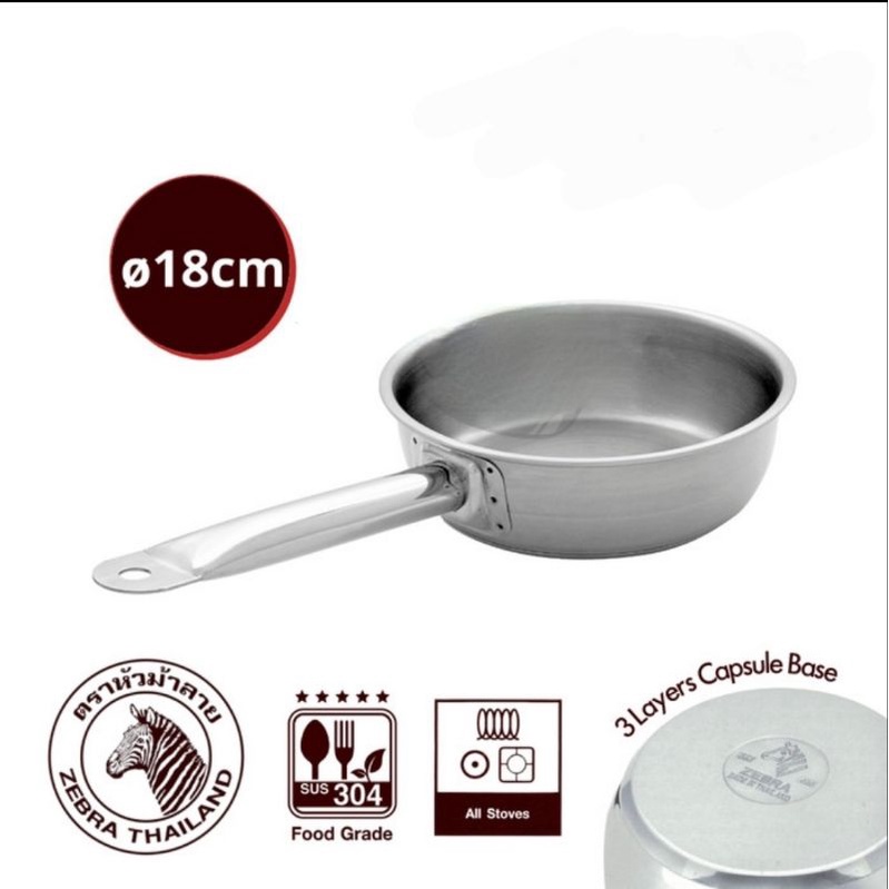 Jual Frying Pan Zebra 18 Cm Estio Pro 175088 - Wajan Penggorengan Kuali ...