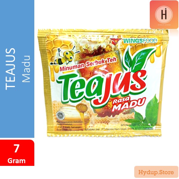 Jual Teajus Minuman Serbuk Teh Rasa Madu Renceng isi 10 Sahset @ 7 Gr ...