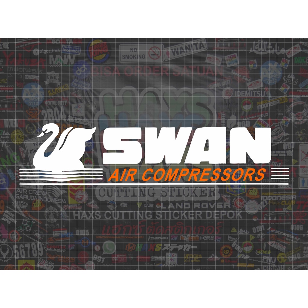 Jual Cutting Sticker Logo Swan Air Compressor Ukuran 35 Cm | Shopee ...