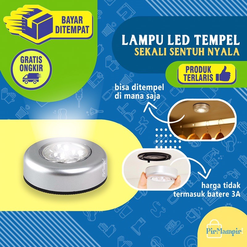 Jual PORTABLE LED CLICK LAMP - Lampu Tempel Mini LED Darurat Emergency ...