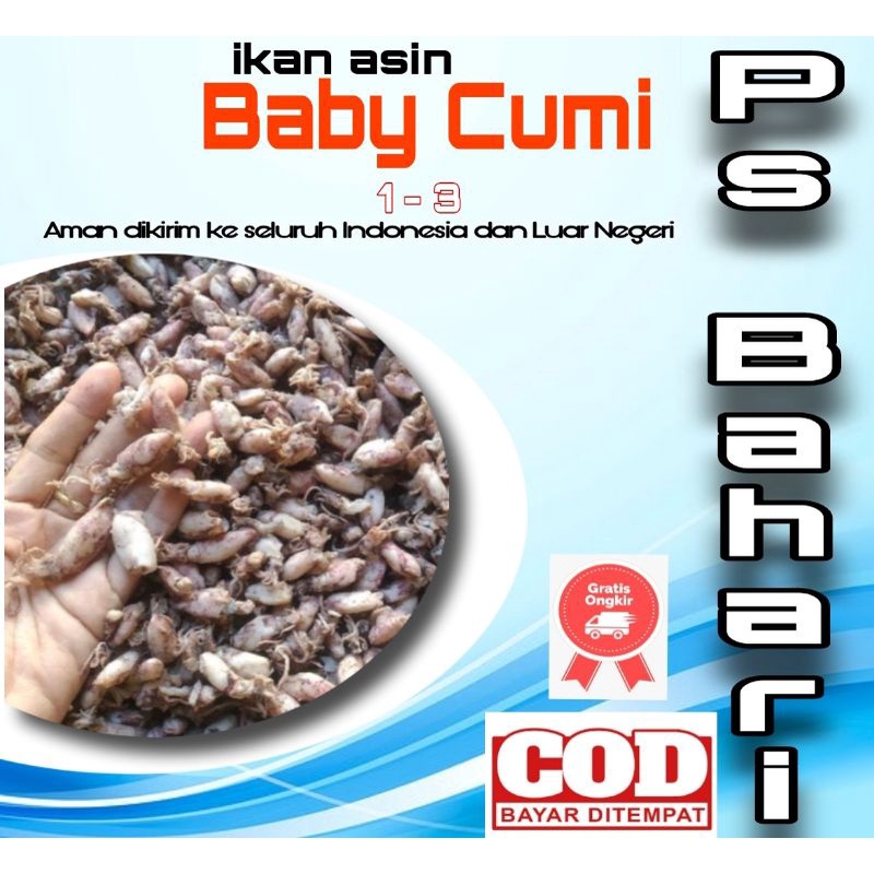 Jual BABY CUMI ASIN 0,5-2 CM 1-3 CM 2-4 CM 250 GRAM CUMI ASIN SUPERMINI ...