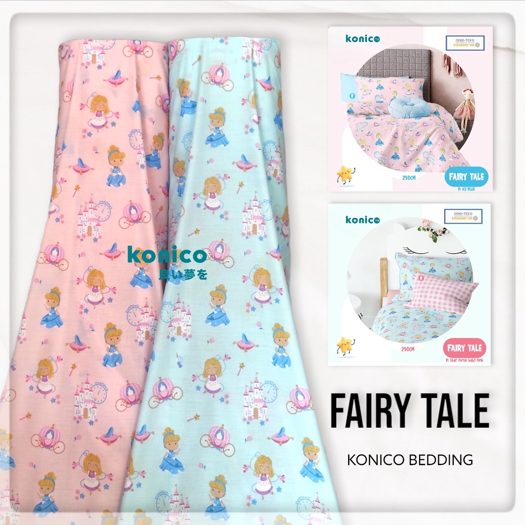 Jual KONICO Bahan Kain Sprei katun Motif tabur Anak FAIRY TALE | ELBHE STAR CATRA GROW ( METERAN ...