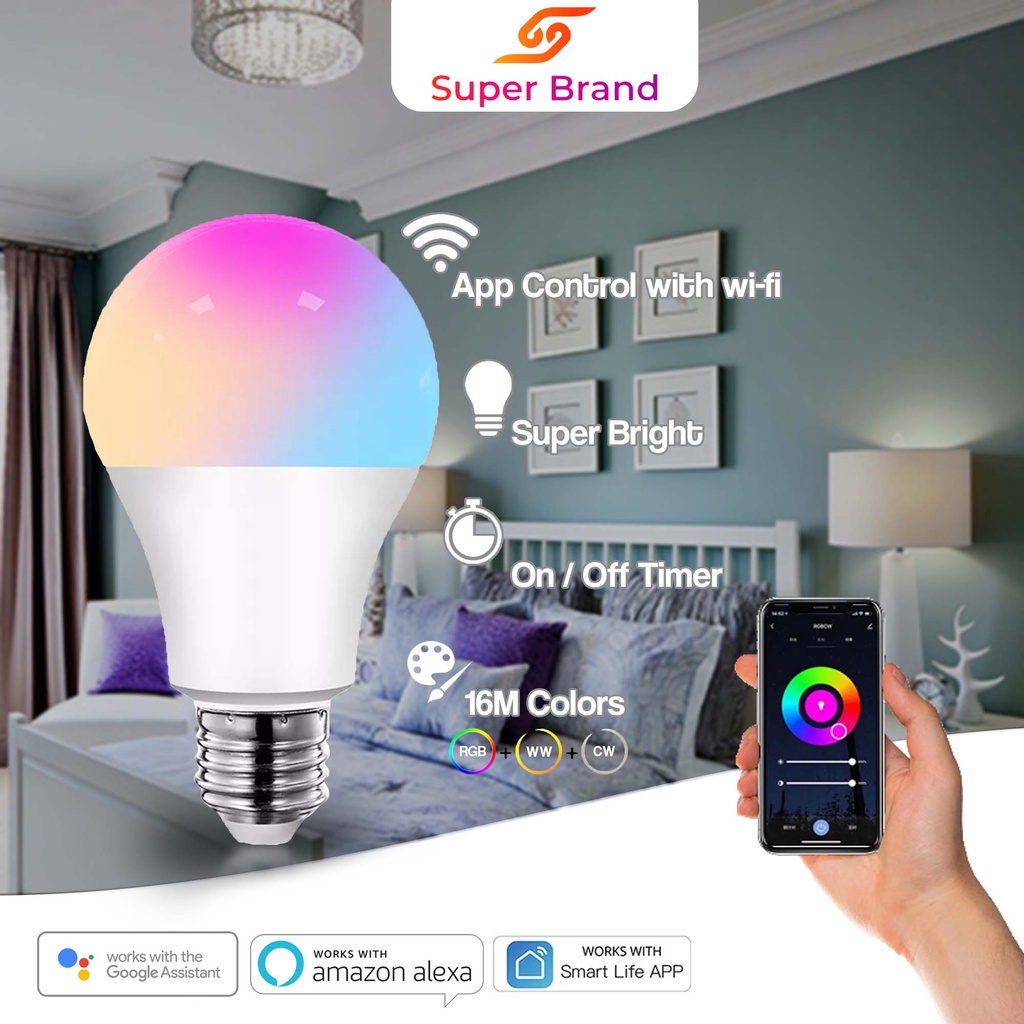 Jual GONGNIU – Lampu Smart Light Bulbs Wireless E27 12 WATT | Bohlam ...