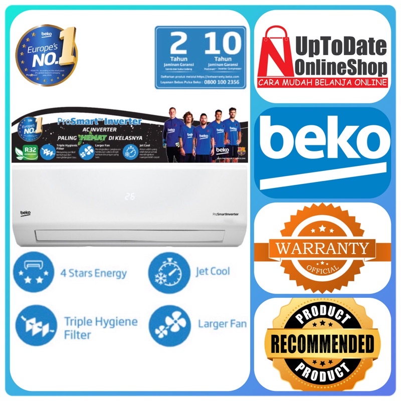 Jual AC BEKO PRO SMART INVERTER 1 PK BSVOG-090 BSVOG091 R32 SUPER JET ...