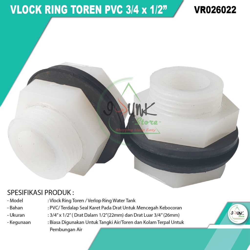Jual Vlok Ring Mur Tandon Torren / Verlop Toren / Vlock Ring Tangki Air ...
